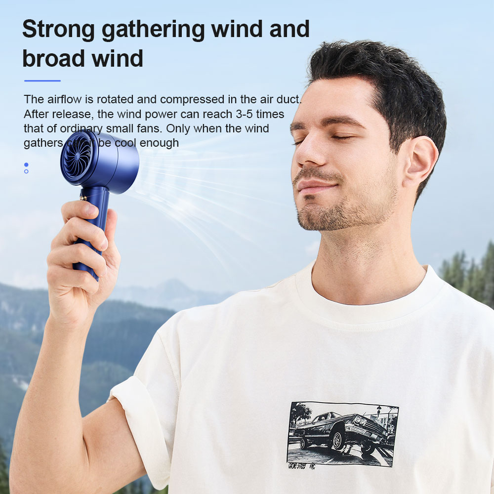 Mini High Speed Fan with LED Display Maximum Wind Speed 9m/s Portable ...
