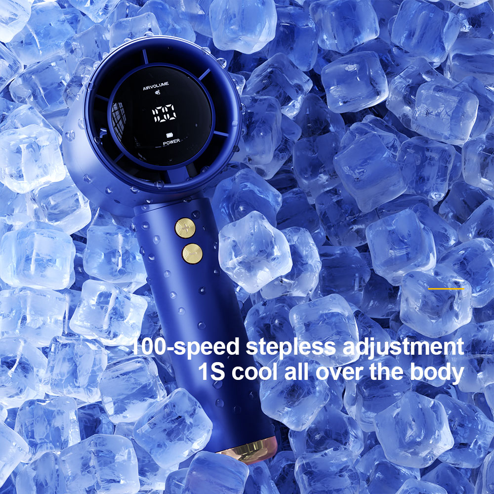 Mini High Speed Fan with LED Display Maximum Wind Speed 9m/s Portable ...