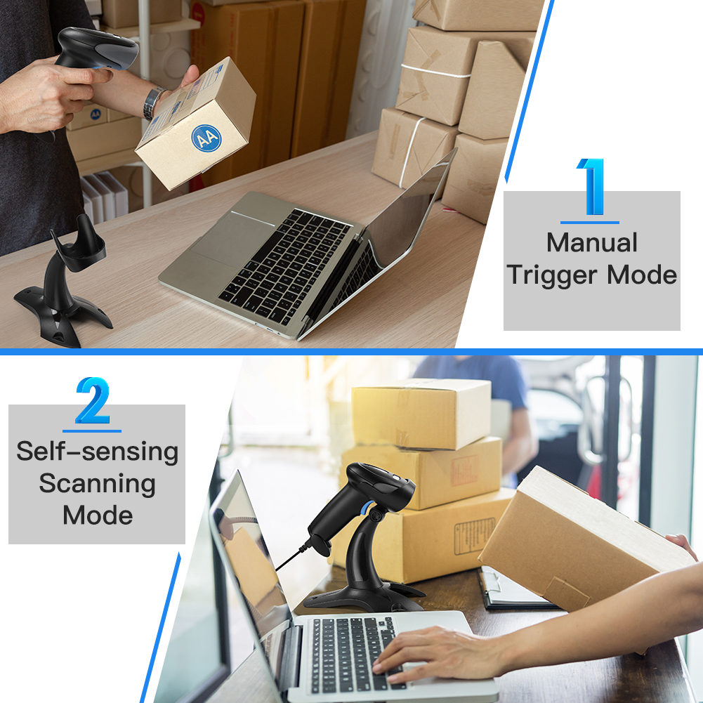 EYOYO Handheld 1D 2D Barcode Scanner USB Wired Connected with Stand ...