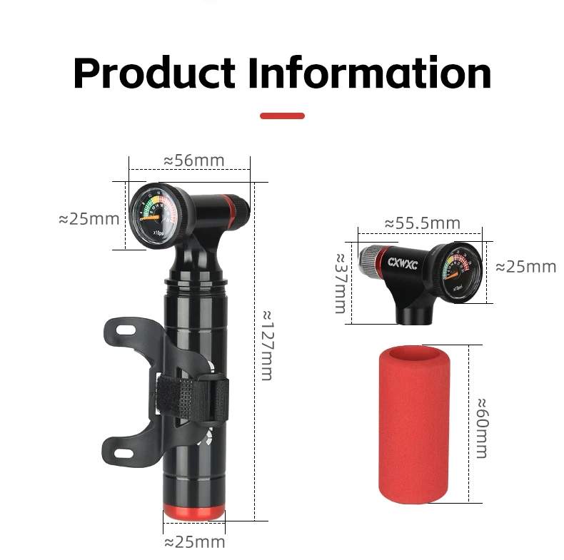 CXWXC Mini Bicycle Air Pump 130PSI MTB Road Bike CO2 Pump Aluminum ... CXWXC Mini Bicycle Air Pump 130PSI MTB Road Bike CO2 Pump Aluminum ...