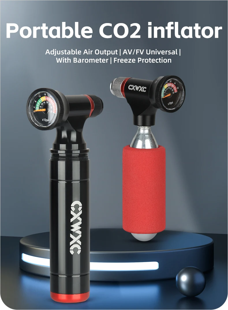 CXWXC Mini Bicycle Air Pump 130PSI MTB Road Bike CO2 Pump Aluminum ... CXWXC Mini Bicycle Air Pump 130PSI MTB Road Bike CO2 Pump Aluminum ...