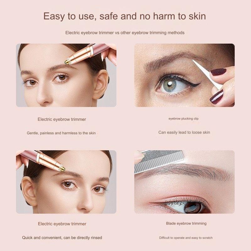 [Ready Stocks] Electric Eyebrow Trimmer USB Rechargeable Brows Razor Eyebrow Shaver USB Charging ...