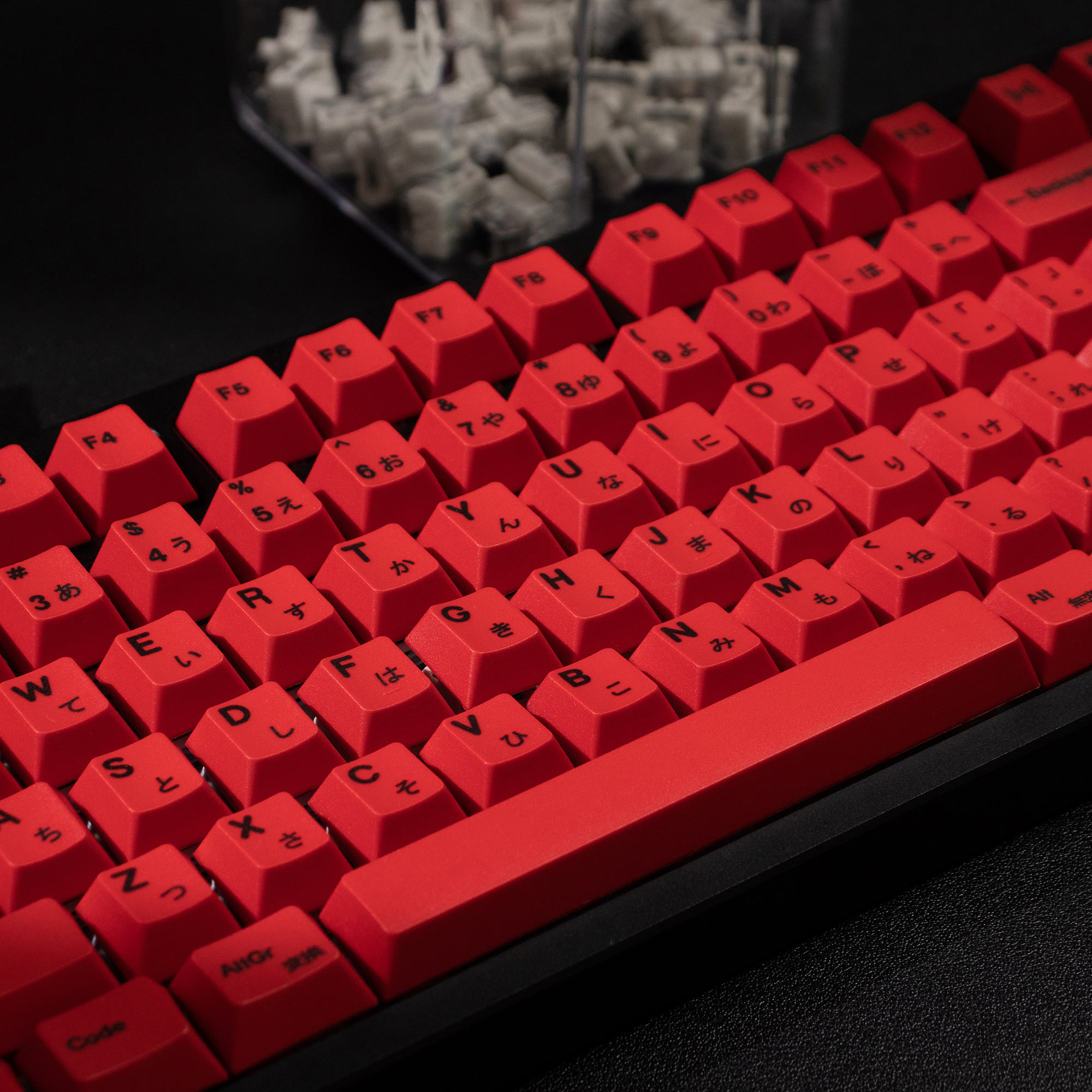 Minimalist red 140-key mechanical keyboard keycap PBT Dye sublimation ...