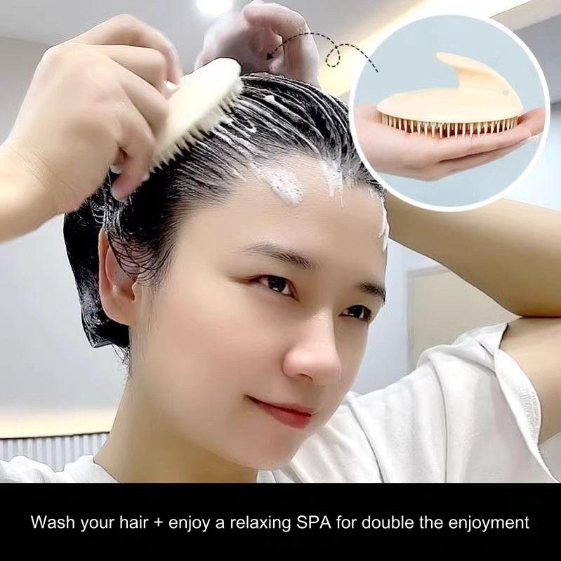Silicone Shampoo Brush Clean Dandruff Massage Scalp Shampoo Magic ...