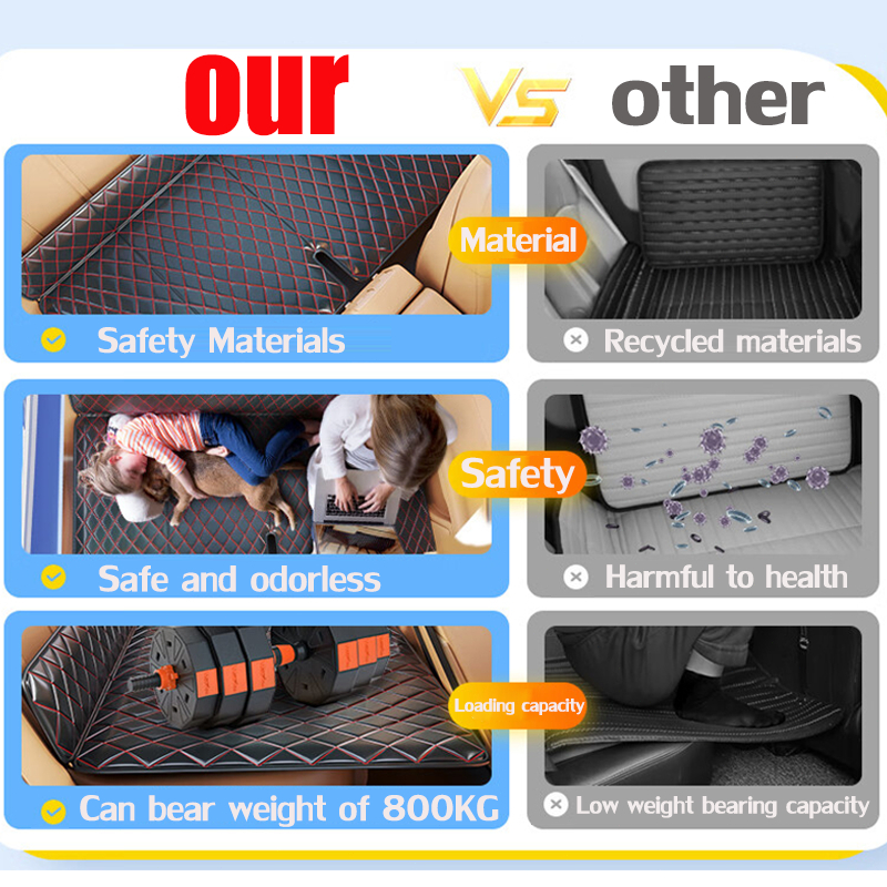 Foldable car bed Non-Inflatable Car Mattress Suitable for All Car ...