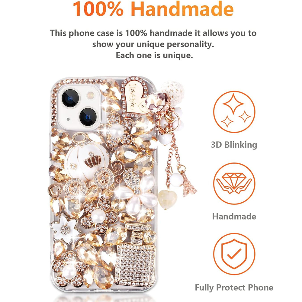 Rhinestone Case For iPhone 16 Pro Max 16 Plus 15ProMax 15 Pro 14 ProMax 14 Plus 13 Pro Max ...