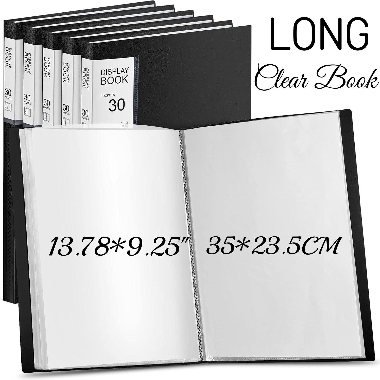 Clear Book Long Expanding File Folder Organizer Clear Folder Long ...