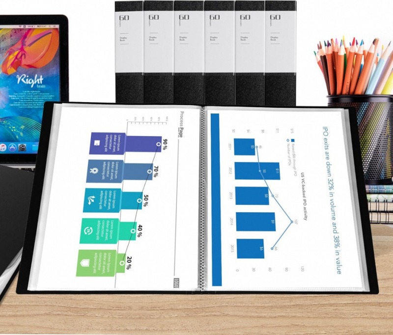 Clear Book Long Expanding File Folder Organizer Clear Folder Long ...