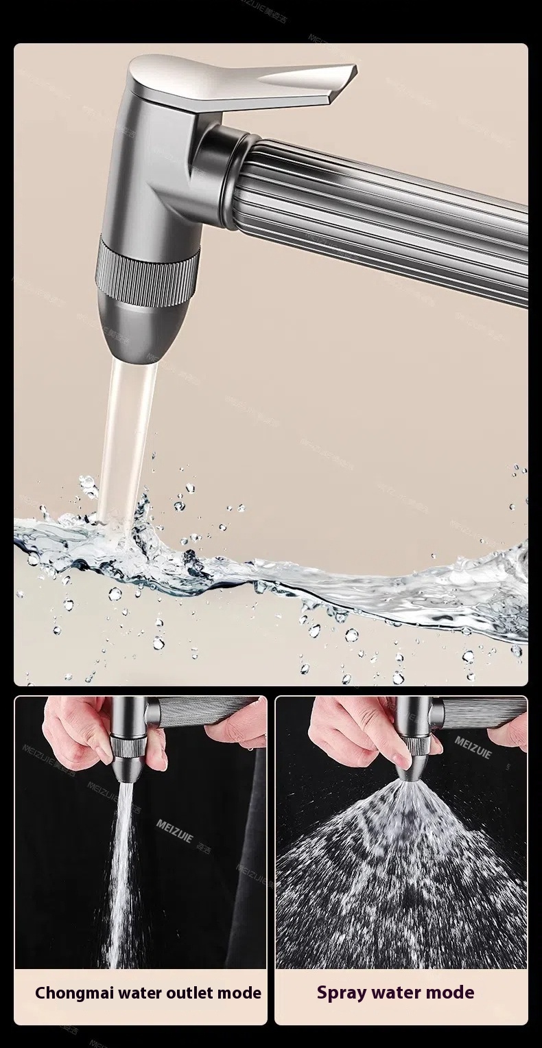 All Copper Toilet Spray Gun One In Two Out Three-way Angle Valve Toilet ...