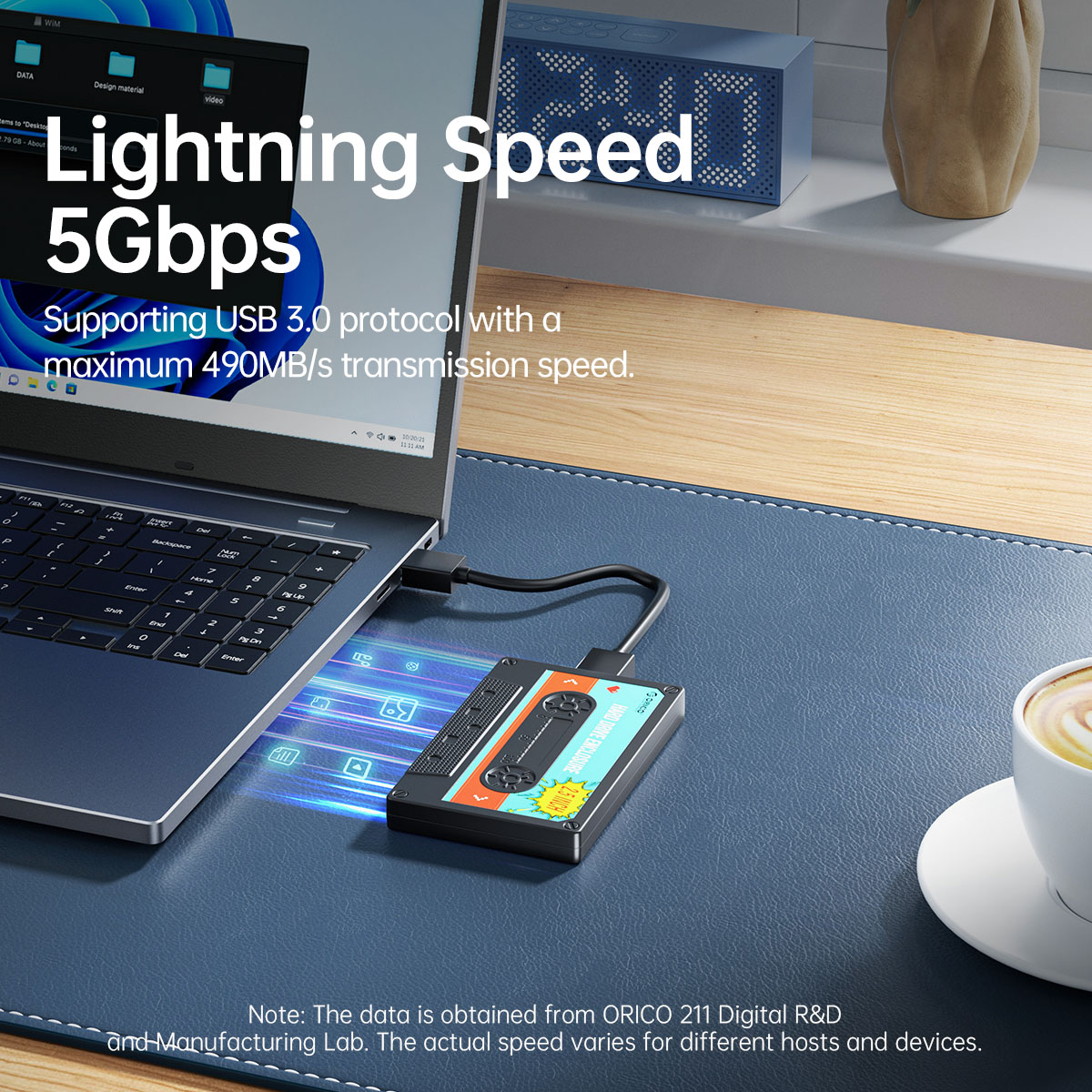 ORICO Hard Drive Case USB3.0 HDD Enclosure External Transparent HDD ...
