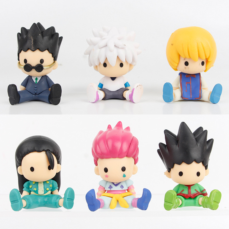 6Pcs/Set Anime Hunter×Hunter Sitting Position Gon Freecss Killua ...