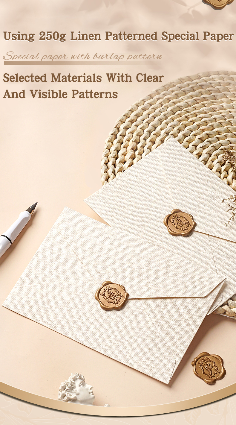 Line Puppy Vintage Linen Envelope Textured Envelope DIY Postcard ...