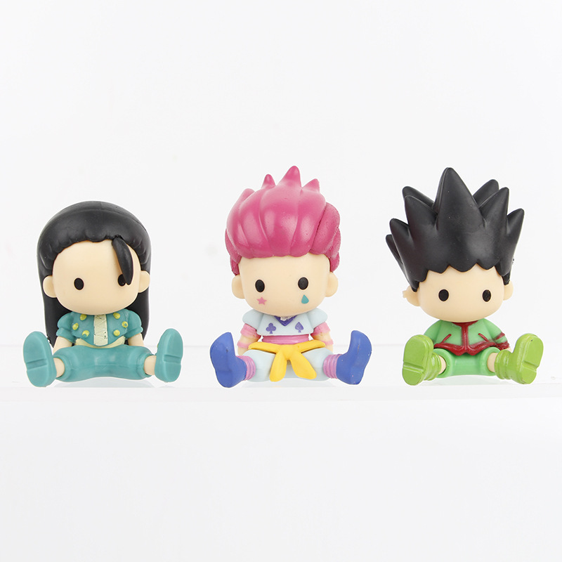 6Pcs/Set Anime Hunter×Hunter Sitting Position Gon Freecss Killua ...