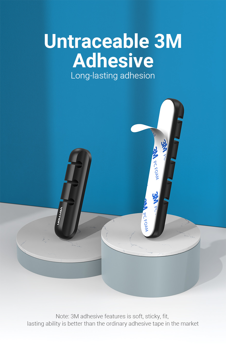 Vention KBT Cable Organizer Silicone Cable Clips Cable Management Cable Winder Desktop Tidy ...