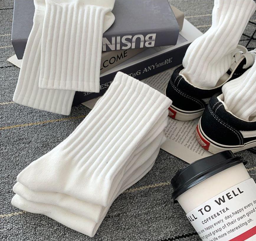 Men Mid-Tube Socks Four Seasons Deodorant High Waist Solid Color All ...