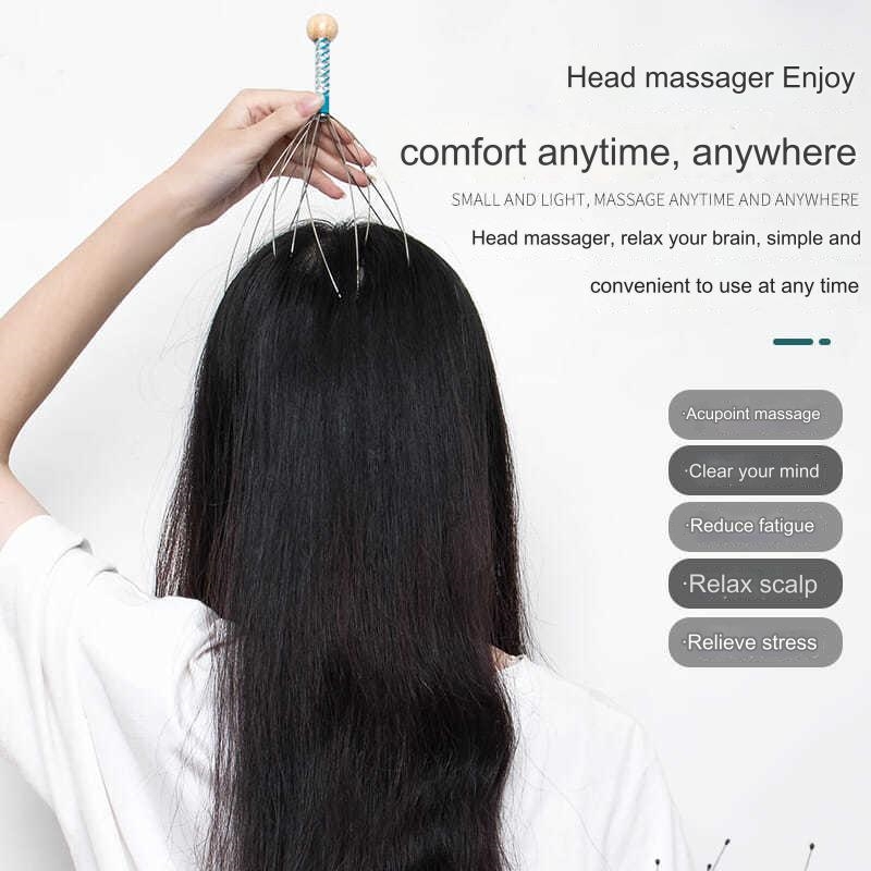 Hand Held Scalp Head Massager Head Relax Massage Tools Neck Stress ...
