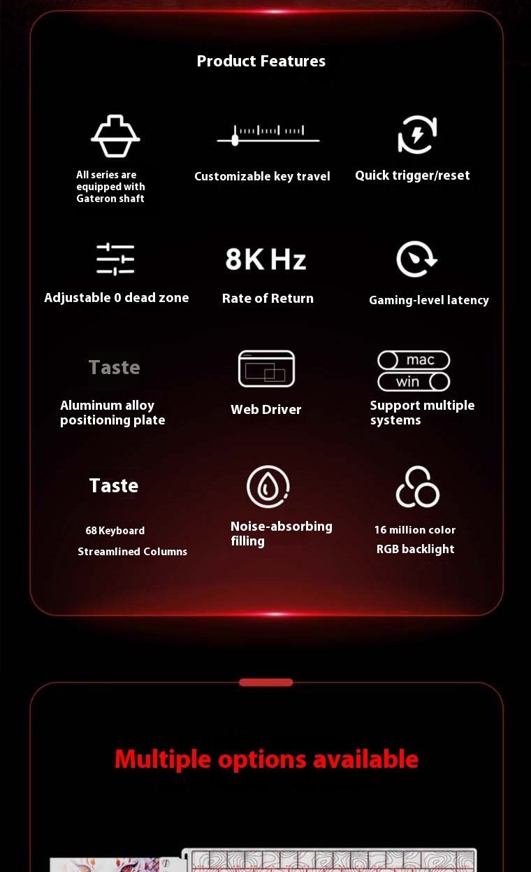 Madcatz fire68 Ultra Sports Magnetic Axis Keyboard 68 key Low latency ...