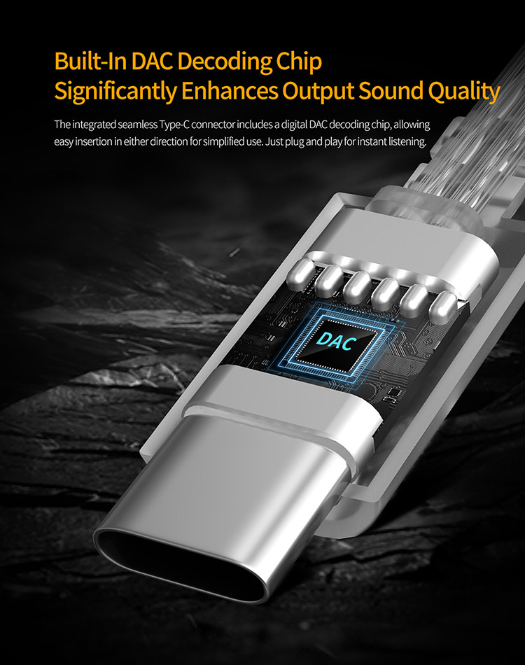 KZ Original TYPE-C Earphones Cables Silver Plated Upgrade Cable ...