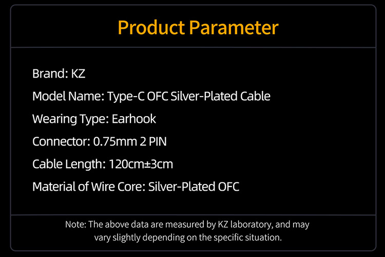 KZ Original TYPE-C Earphones Cables Silver Plated Upgrade Cable ...