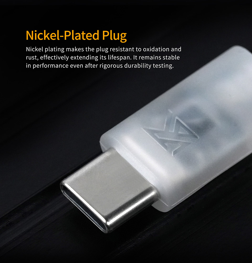 KZ Original TYPE-C Earphones Cables Silver Plated Upgrade Cable ...