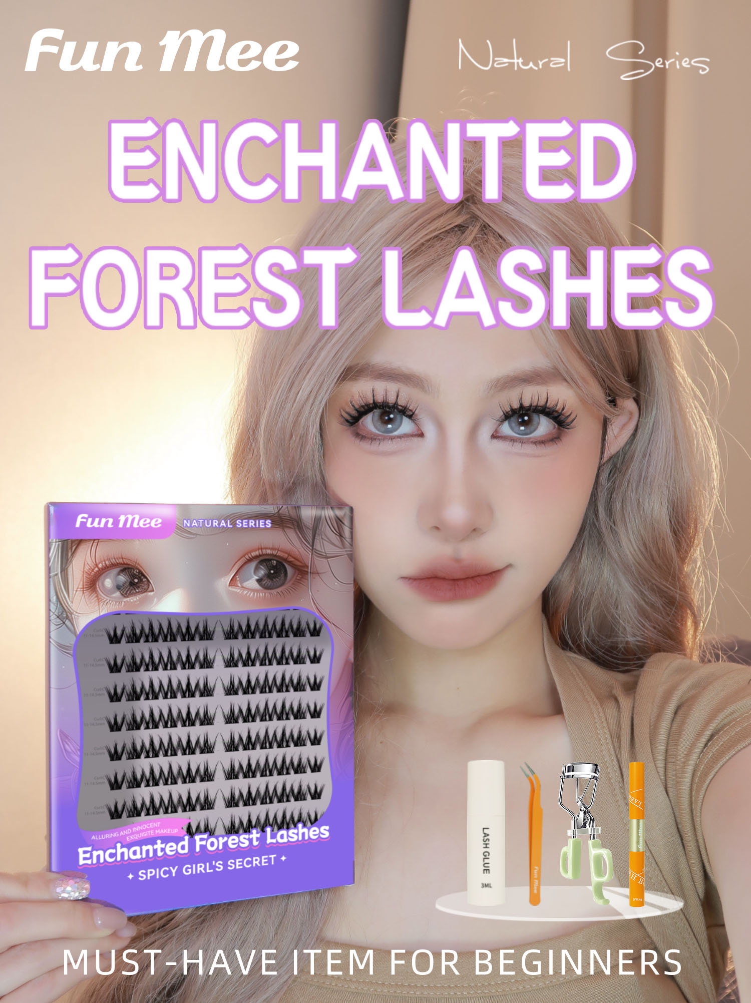 [24 HOUR SHIPPING] FUN MEE FASHION LASHES Reusable Individual 11-14.5mm ...