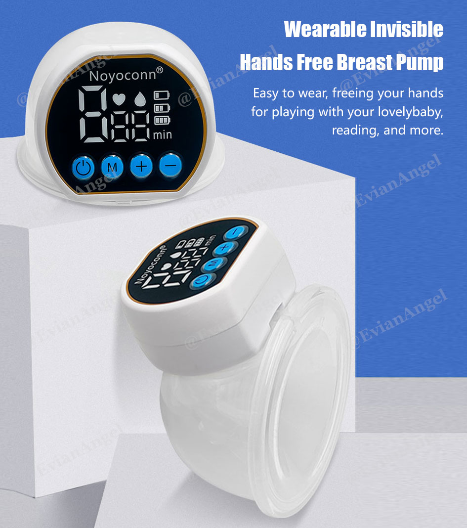 EvianAngel Electric Breast Pump Rechargeable Breast Massager Silent ...