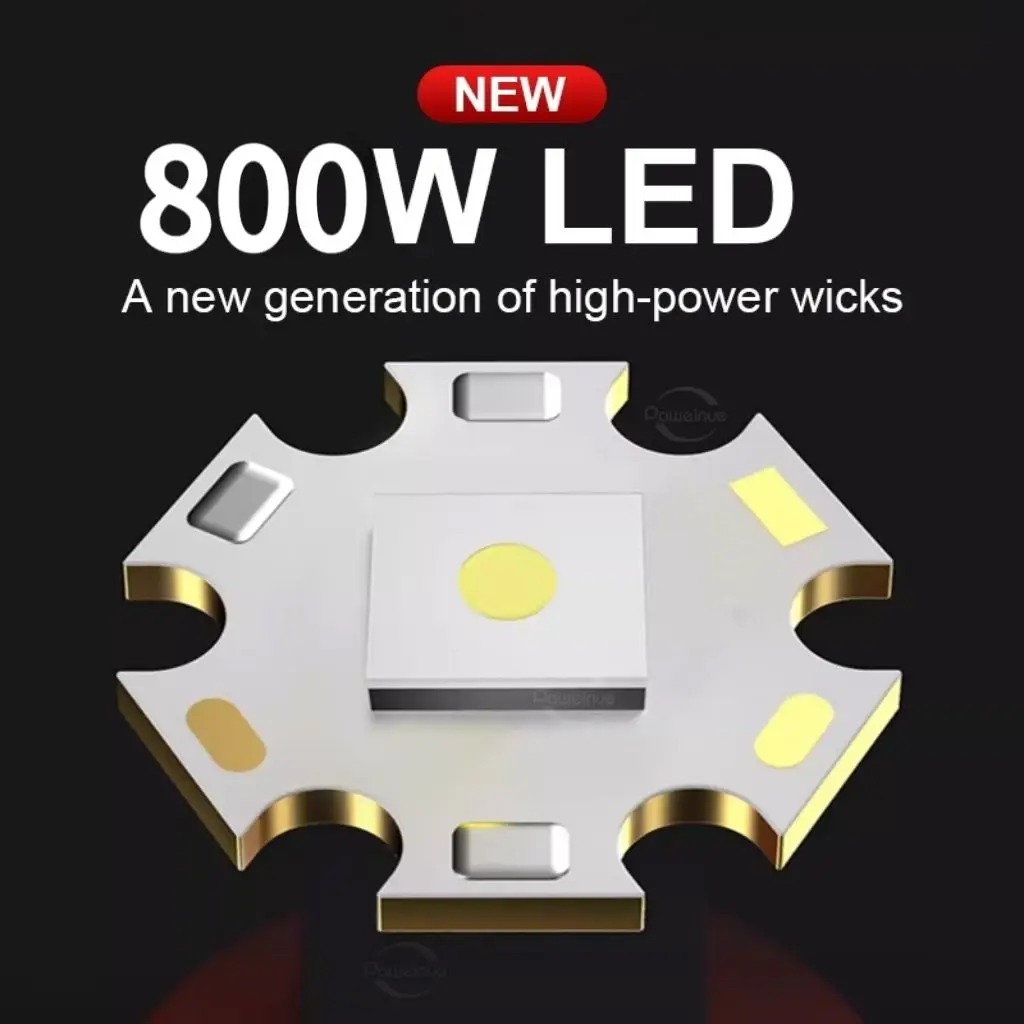 Strong LED flashlight rechargeable heavy duty torch light powerful ...