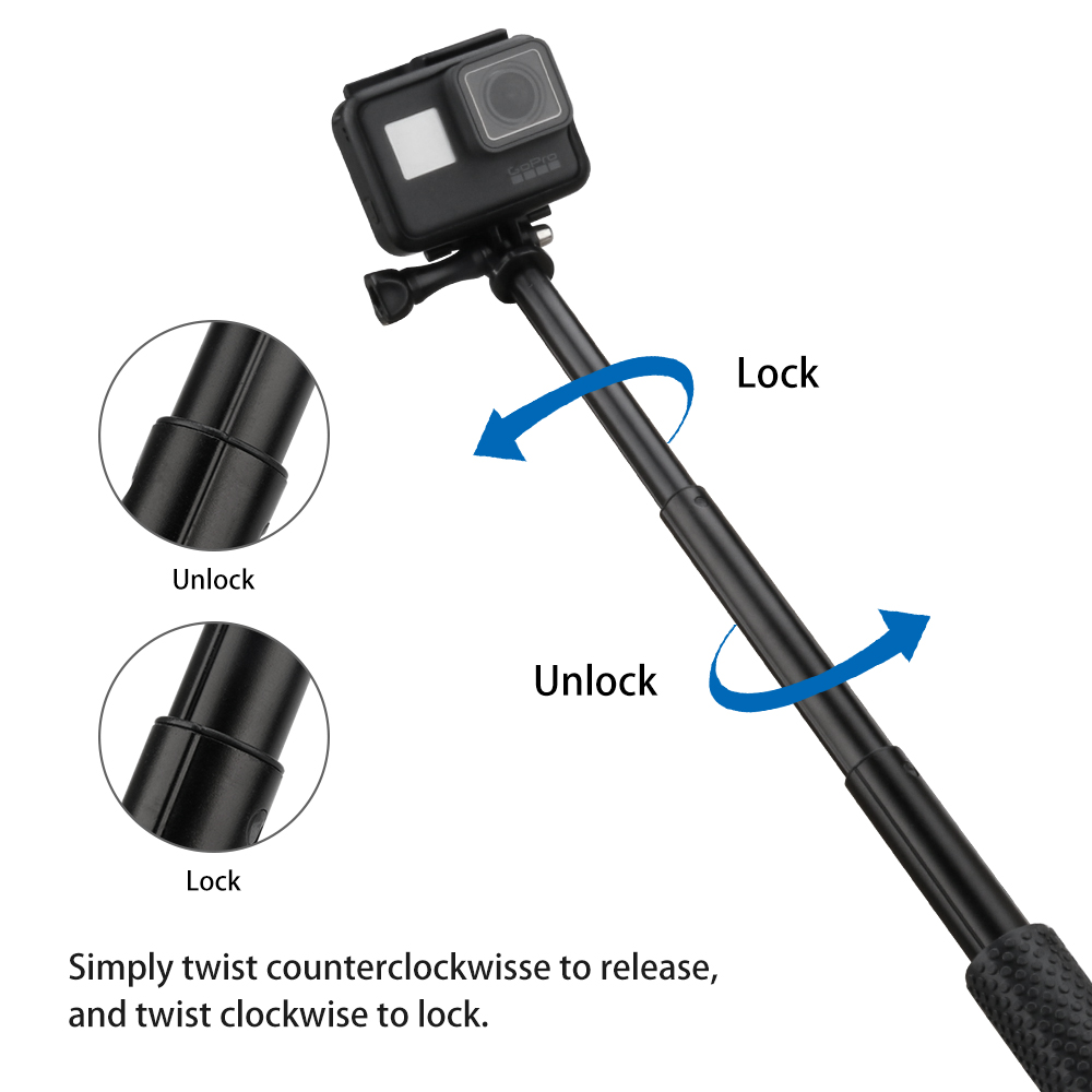Mini Selfie Stick Action Camera Pole for Go Pro Hero 13 12 11 10 9 8 ...