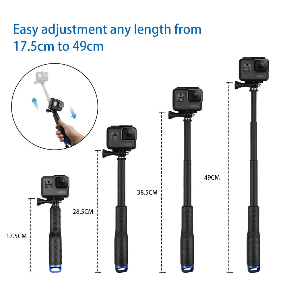 Mini Selfie Stick Action Camera Pole for Go Pro Hero 13 12 11 10 9 8 ...