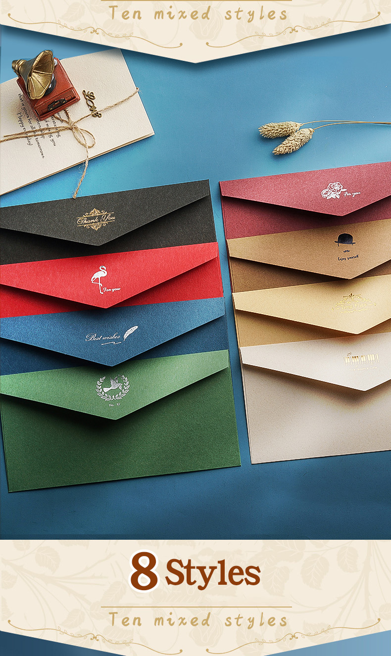 Vintage Texture Envelopes Solid Thick Paper Envelopes DIY Wedding Party ...