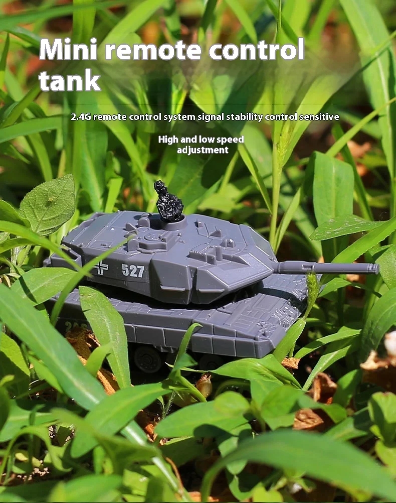 2.4G RC Mini Crawler Tank Toy 1/77 Scale German Panther Remote Control ...