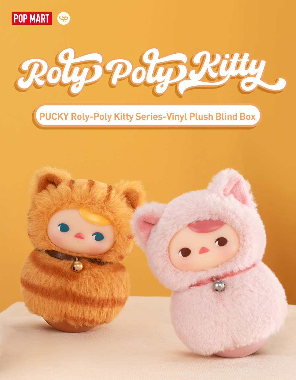 POP MART PUCKY Roly-Poly Kitty Series-Vinyl Plush Blind Box (Whole Set ...