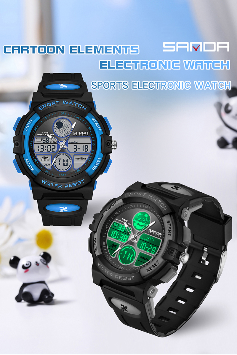 SANDA 6135-2 gift kids watch watch for student water proof Outdoor ...