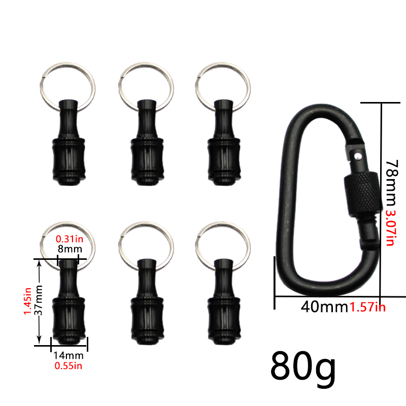 6pc black keychain quick change connecting rod 1/4 hexagonal handle ...