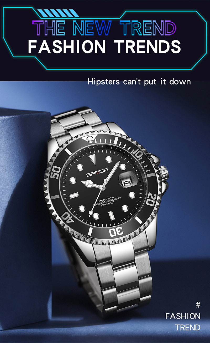 SANDA 7036 men watch success business Waterproof Luxury Personalized ...