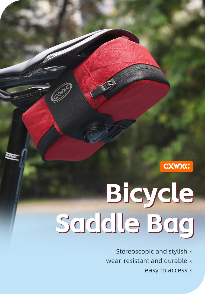 CXWXC Mini Bicycle Saddle Bag BOA System 0.6L Lightweight Small MTB ...