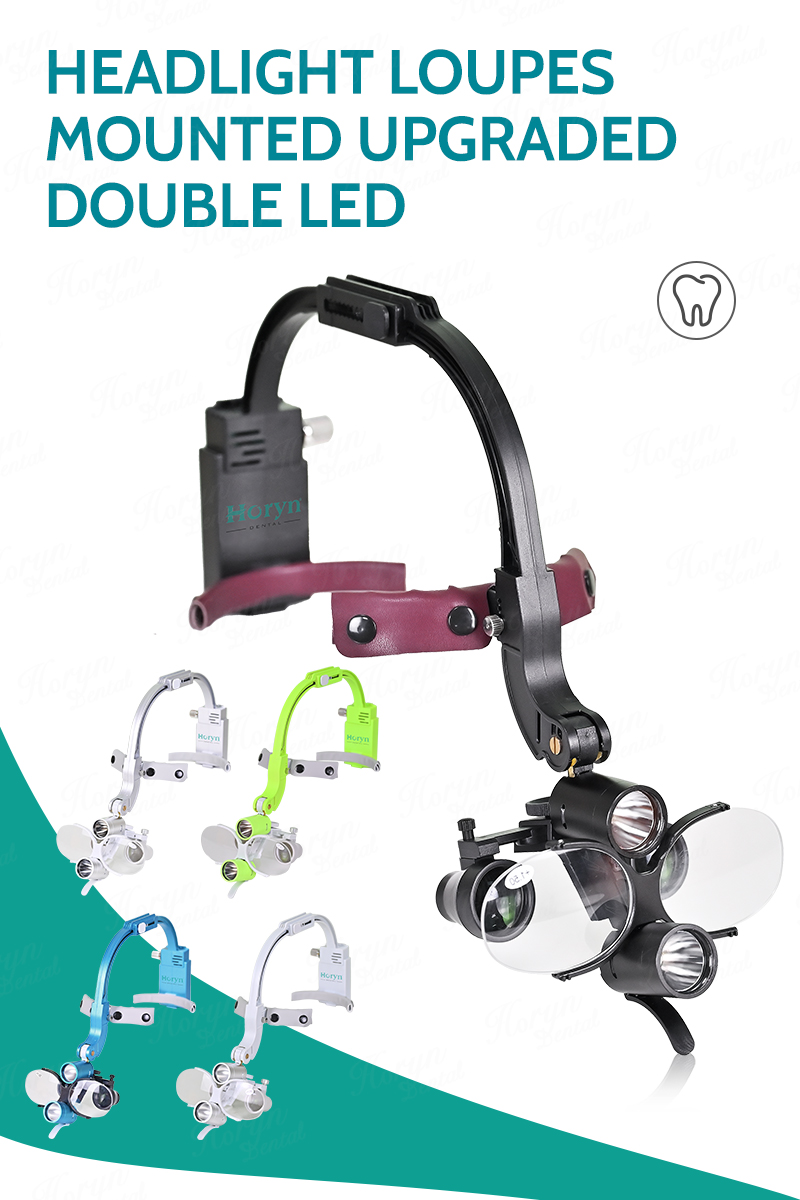 New Medical Binocular Loupes Magnifier Headlight with Filter 5W ...