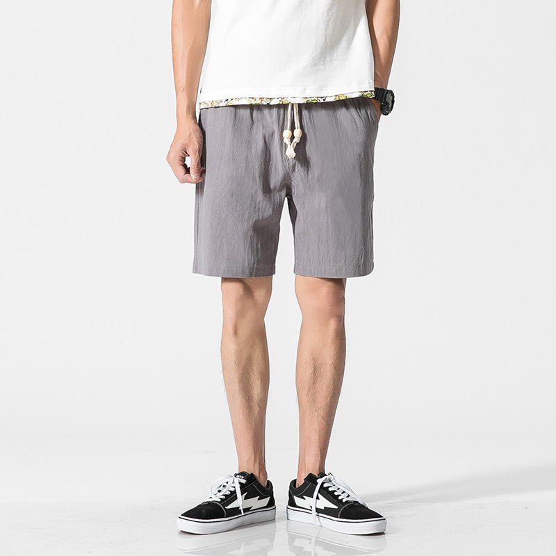Comfortable and breathable cotton and linen men's casual versatile ...
