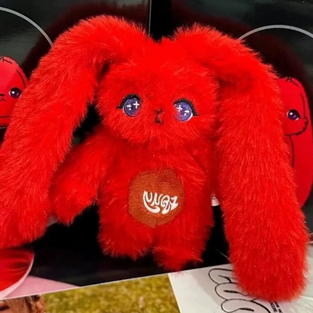 Kpop Gidle yuqi the same SOLO Red Rabbit keychain Backpack pendant Key ...