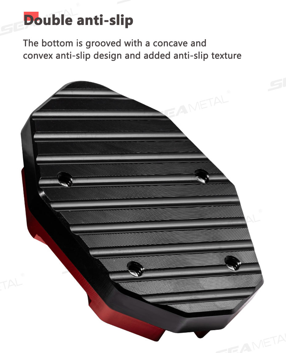 SEAMETAL Motorcycle Foot Pads Stand Cover Side Stand Motorcycle ...