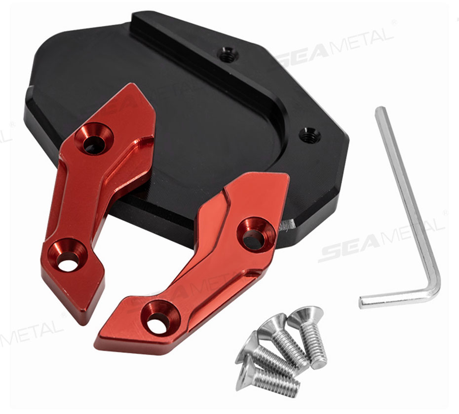 SEAMETAL Motorcycle Foot Pads Stand Cover Side Stand Motorcycle ...
