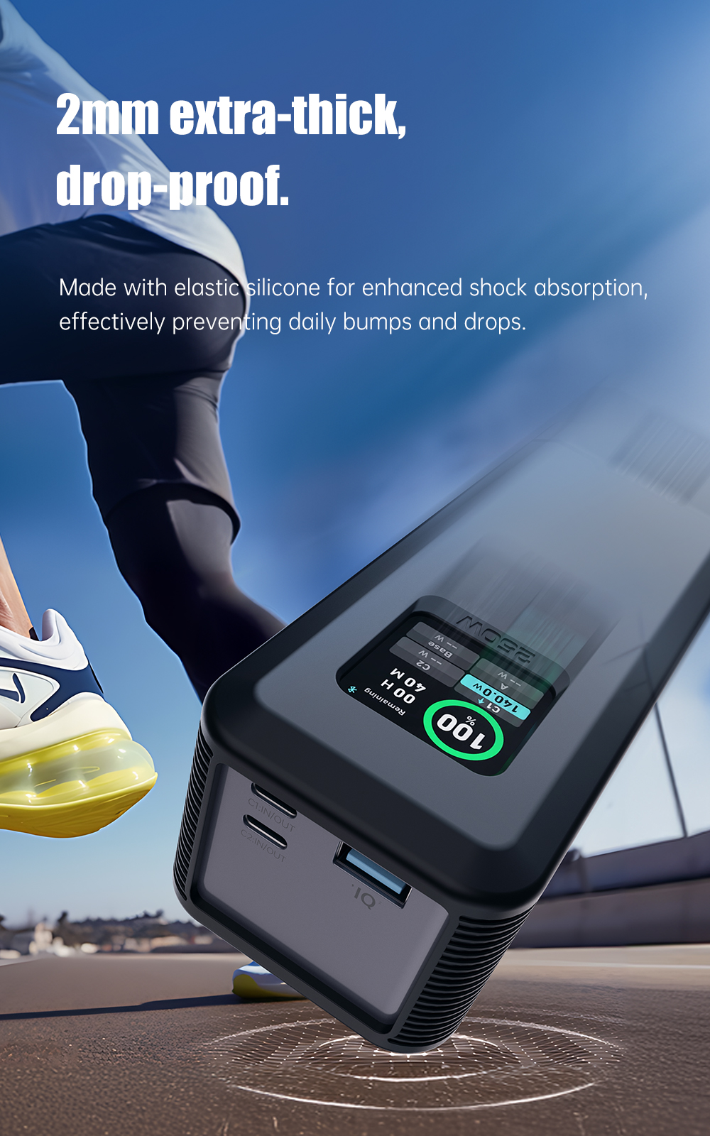 SIKAI Silicone Protective Case for Anker 200W 250W TF/SIM/PIN Storage ...