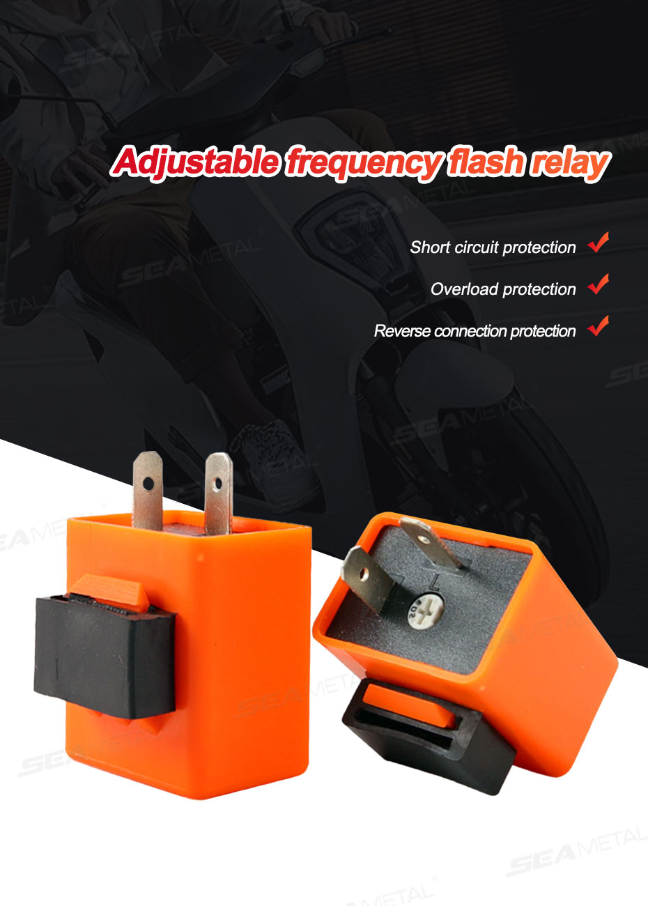 SEAMETAL Motorcycle LED Signal Light Flasher Relay Adjustable Universal ...