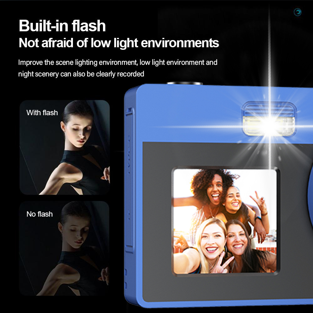 Portable Digital Camera Dual Screen Camera 50MP 4K Video Recording 16X ...