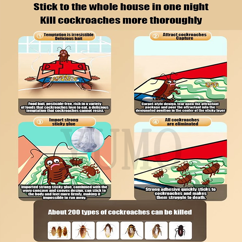 10PCS Cockroach Killer Kitchen Cockroach Trap Roach Traps Roach Bait ...