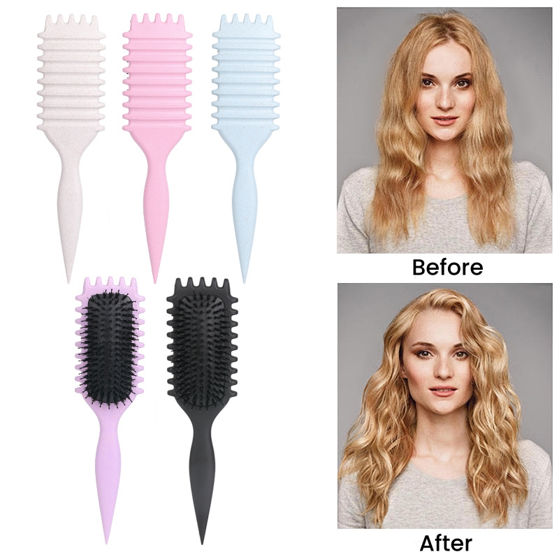 【Ready Stocks】Curl Brush Comb For Curly Hair Reduce Hair Pulling And ...