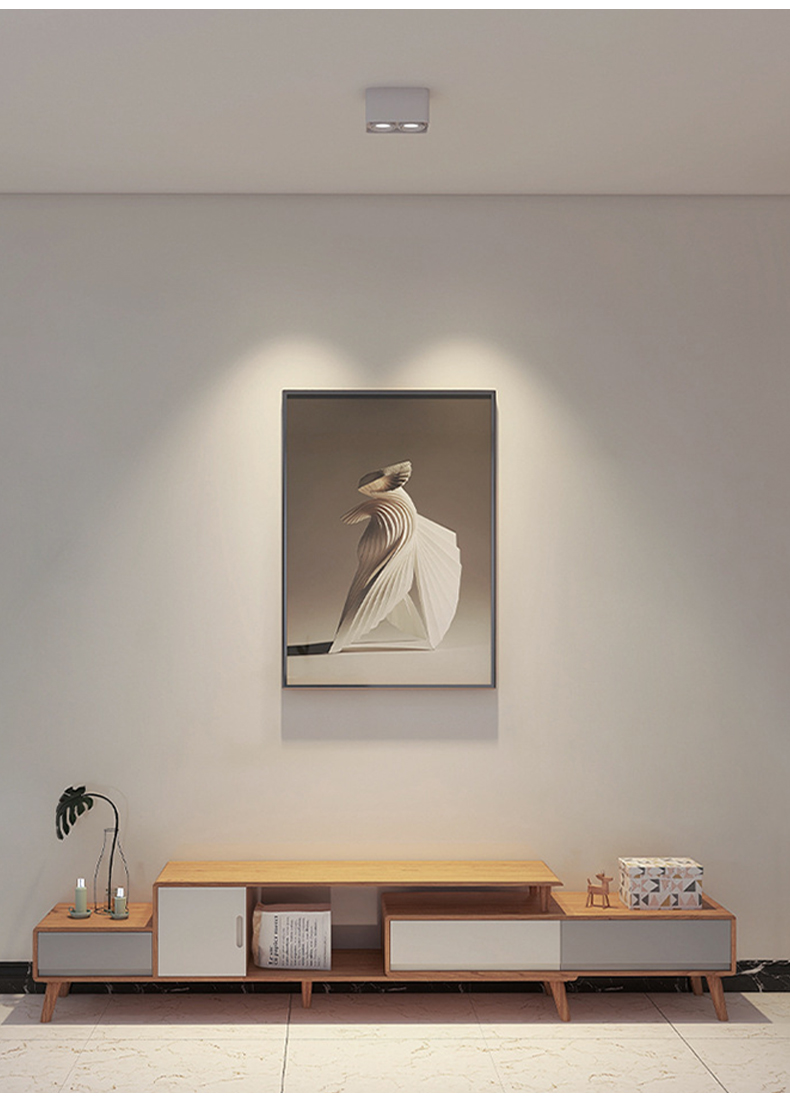 Nordic Square Anti-glare Ceiling Light Adjustable Angle Spotlight ...