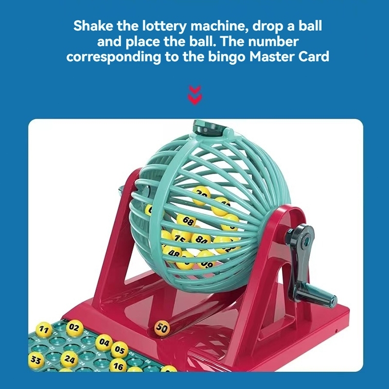 90 Number Bingo Game Set Family Bingo Lotto Lottery Cage Balls Cards ...