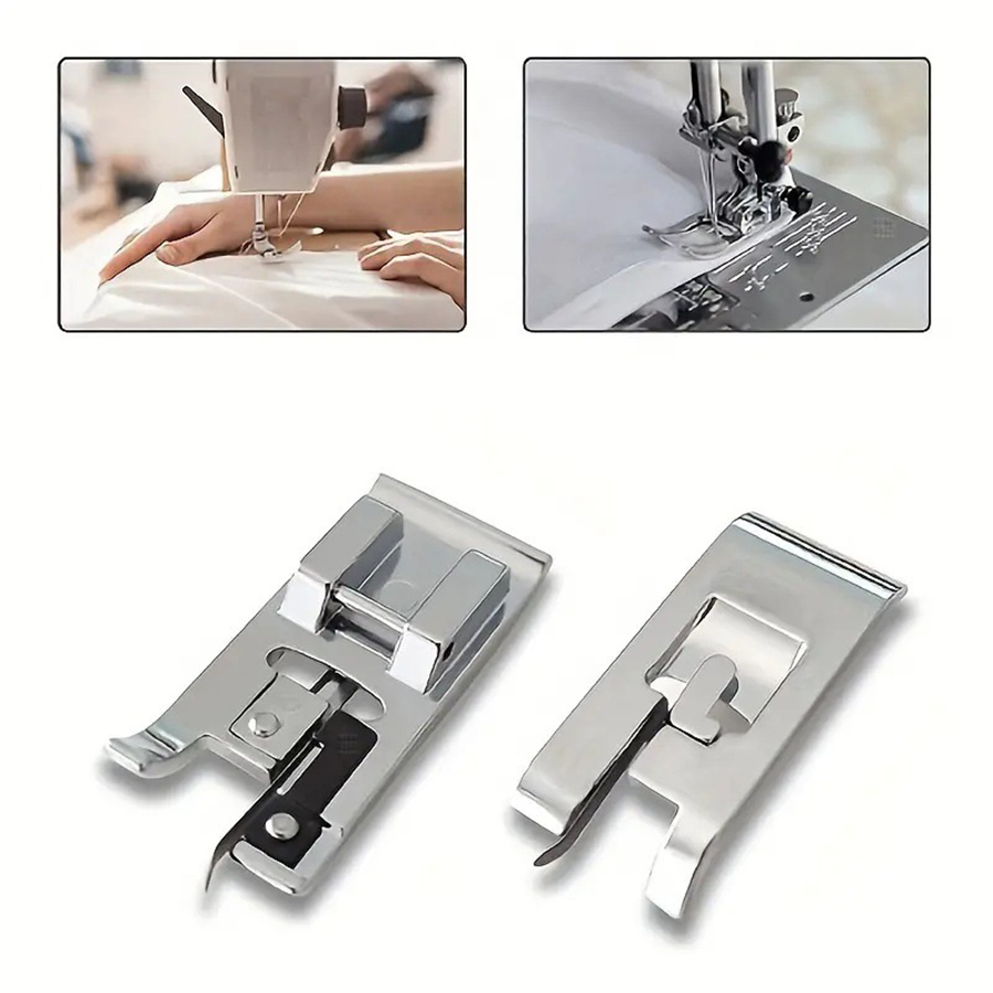 Overlock Presser Foot Rolling Flat Edge Tool Low Shank Clip-On for ...