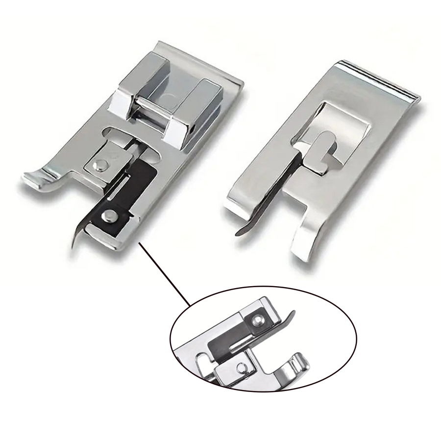 Overlock Presser Foot Rolling Flat Edge Tool Low Shank Clip-On for ...